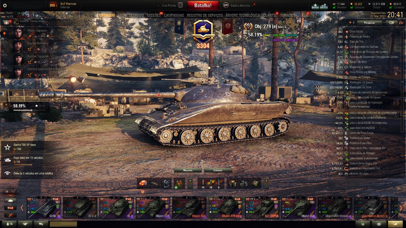 Conta World Of Tanks Com Todos Os Tier 10, 263 Tanques Wot - DFG