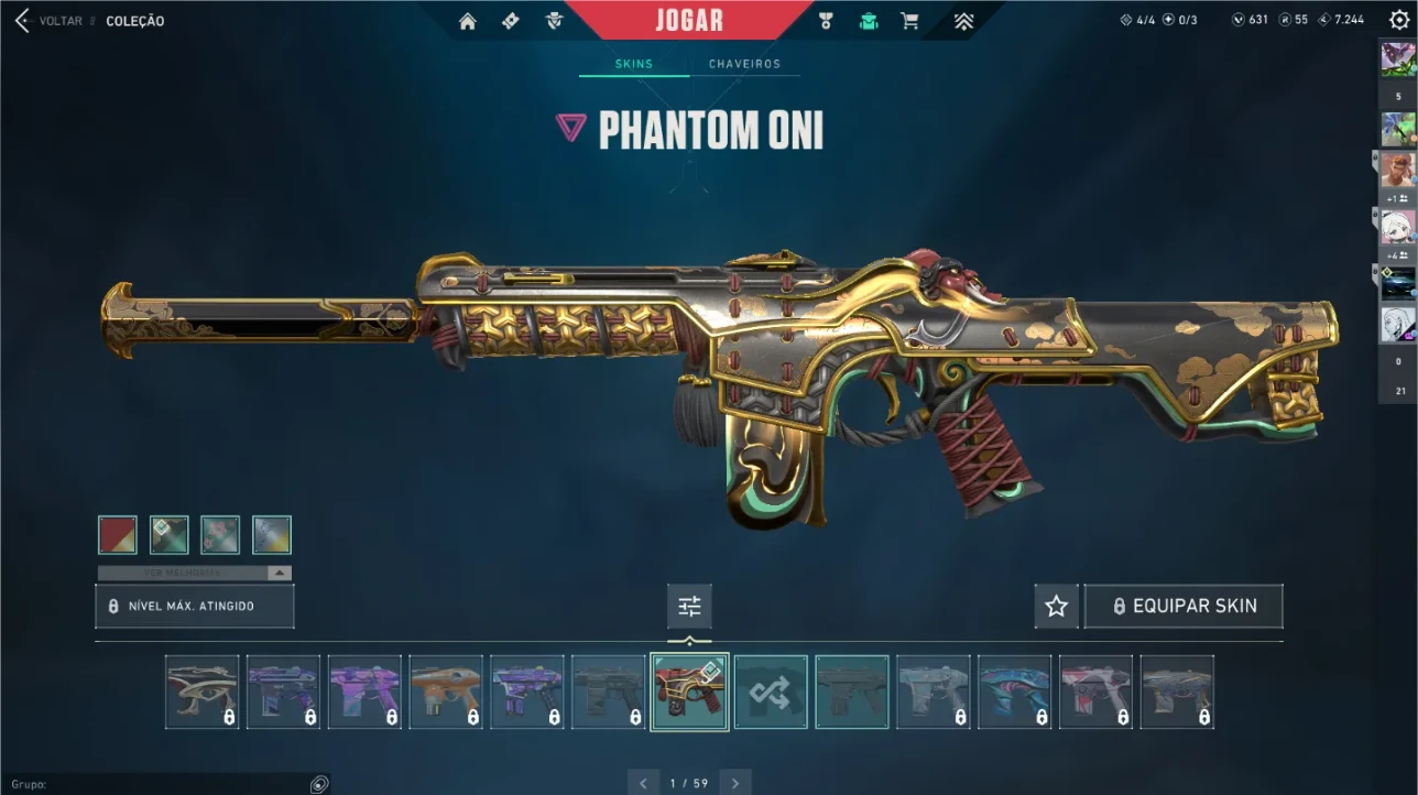 Conta Valorant Karambit Sublime, Xenocaçador, Oni E Gaia - DFG