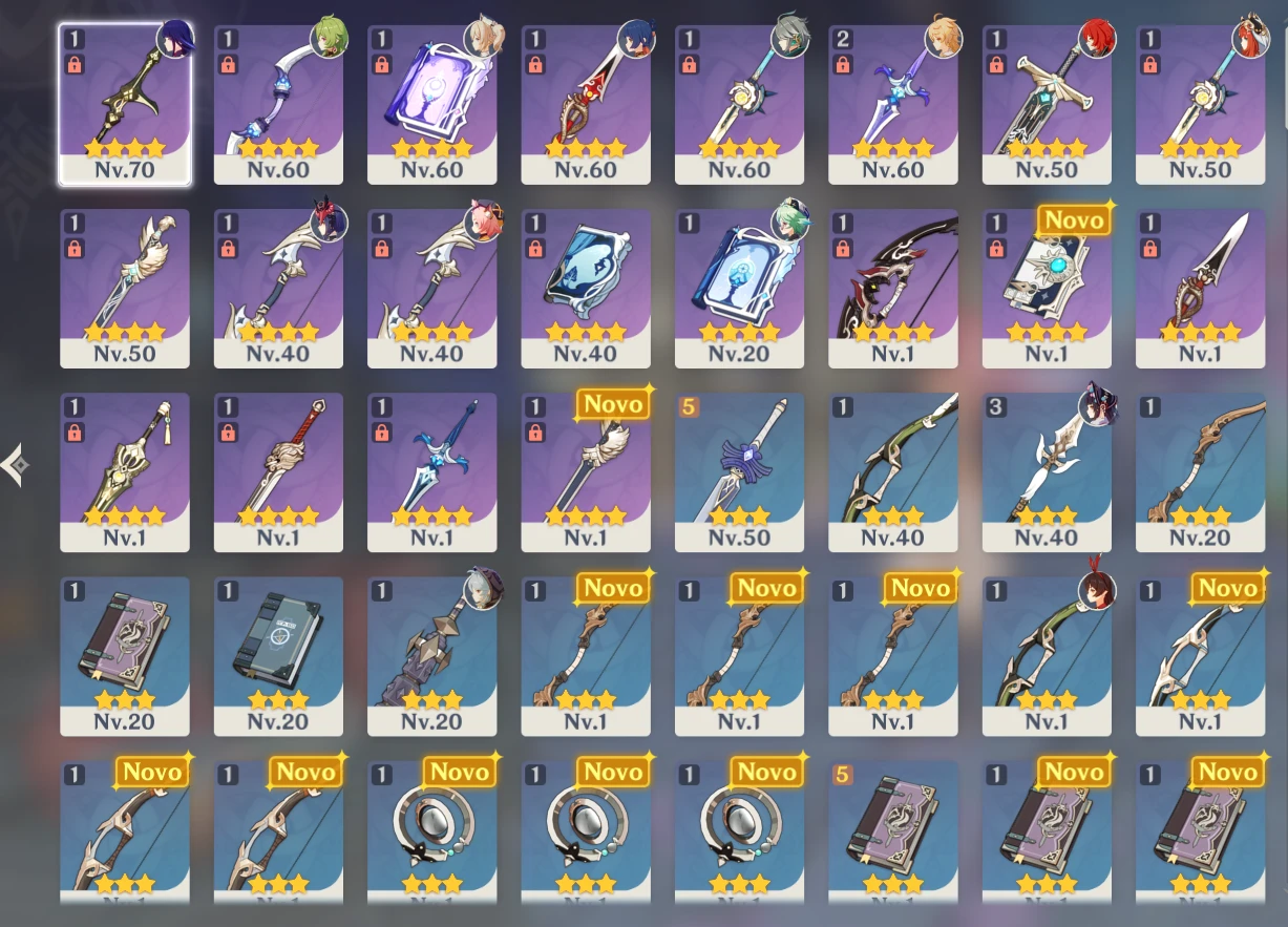 Ar 41 - Raiden Shogun, Nilou, Alhaitham, Xiao, Diluc E Mona - Genshin ...