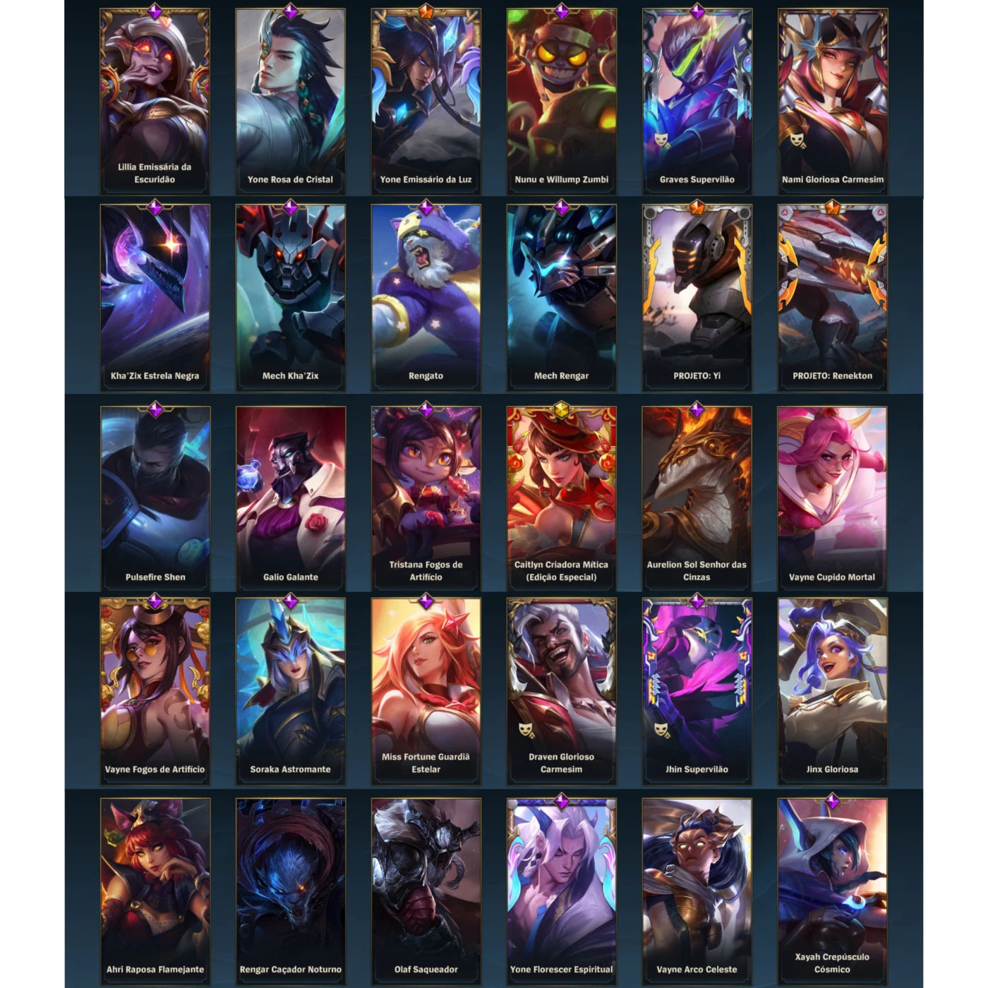 Conta Mestre 12Molduras/42 Skins - League Of Legends: Wild Rift Lol Wr ...