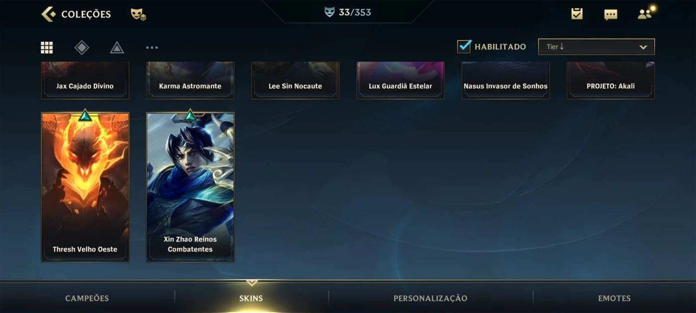 Wild Rift Grão Mestre; {4Lendárias}; Passe On; 33 Skins - League Of ...