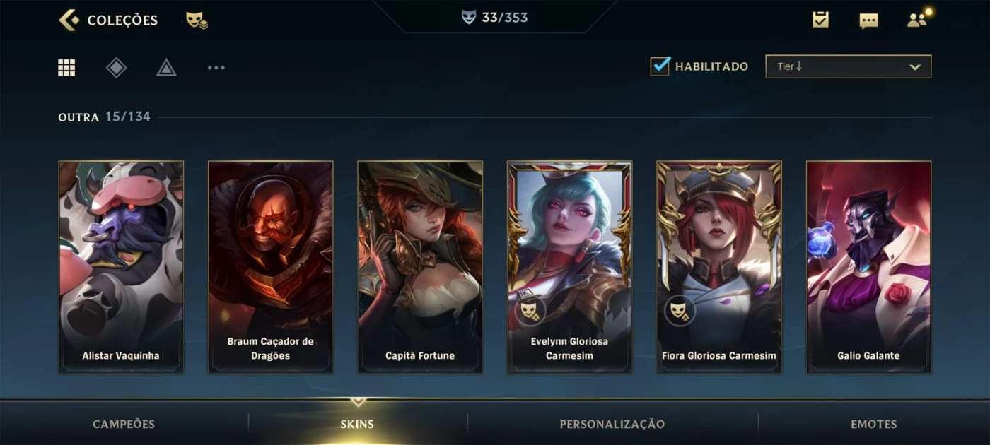 Wild Rift Grão Mestre; {4Lendárias}; Passe On; 33 Skins - League Of ...