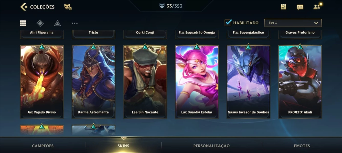 Wild Rift Grão Mestre; {4Lendárias}; Passe On; 33 Skins - League Of ...