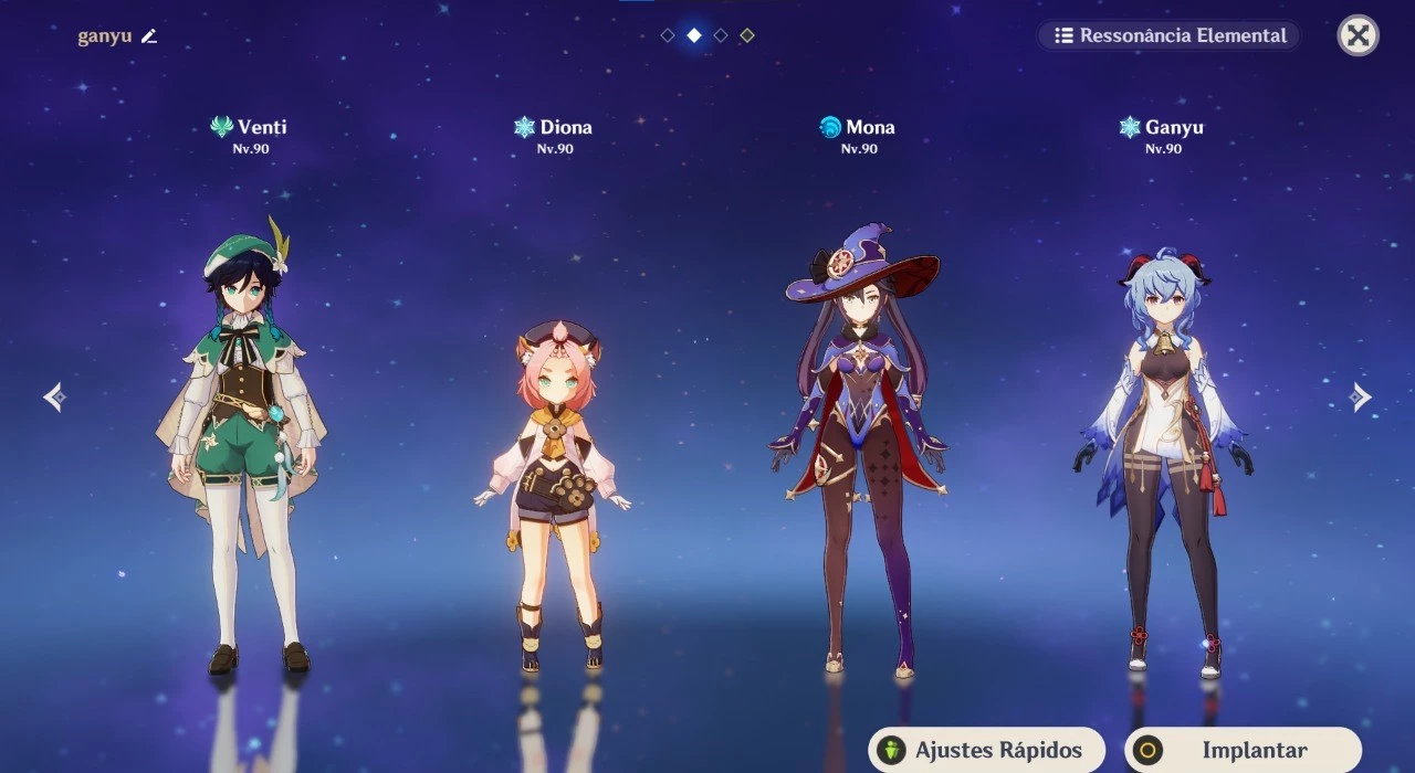 Conta Genshin Impact Ar 57 11 Personagens T5* - DFG