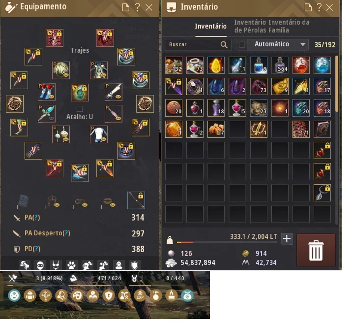 Bdo Sa - Wizz/Warrior - 700Gs + Nivel Ls - Completa D+ - Black Desert - DFG