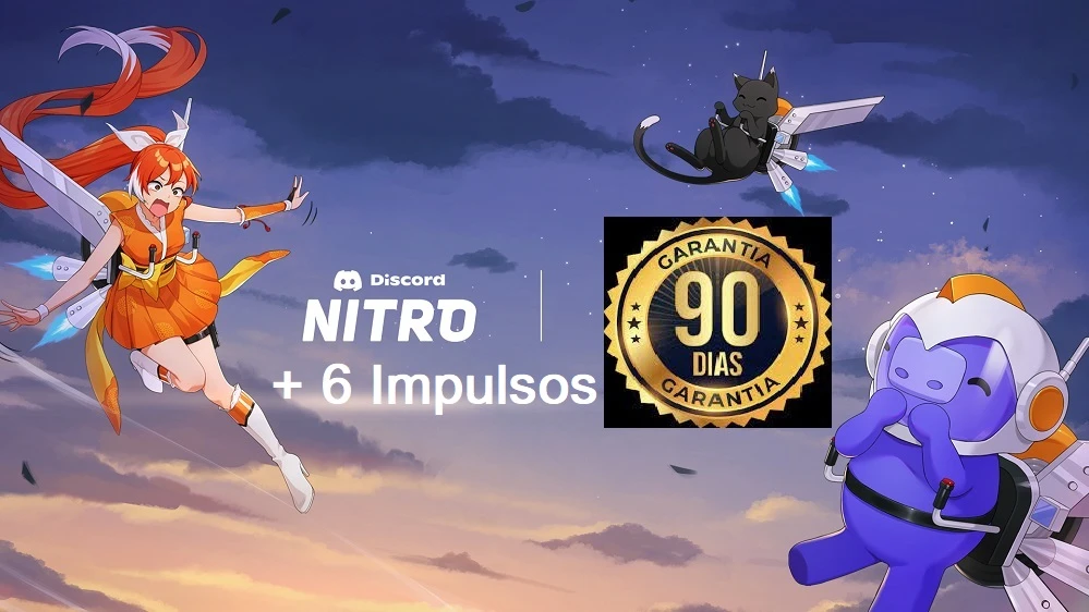 Discord Nitro 3 Meses + 6 Impulsos Sua Conta Ou Minha - Gift Cards - DFG