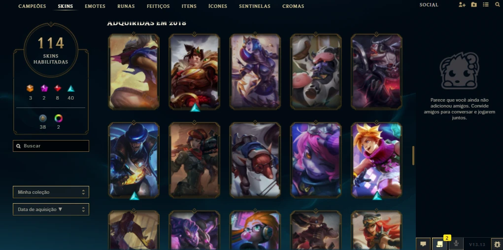Conta League Of Legends Nfa Com Rp/Eternos Iniciais Lol - DFG