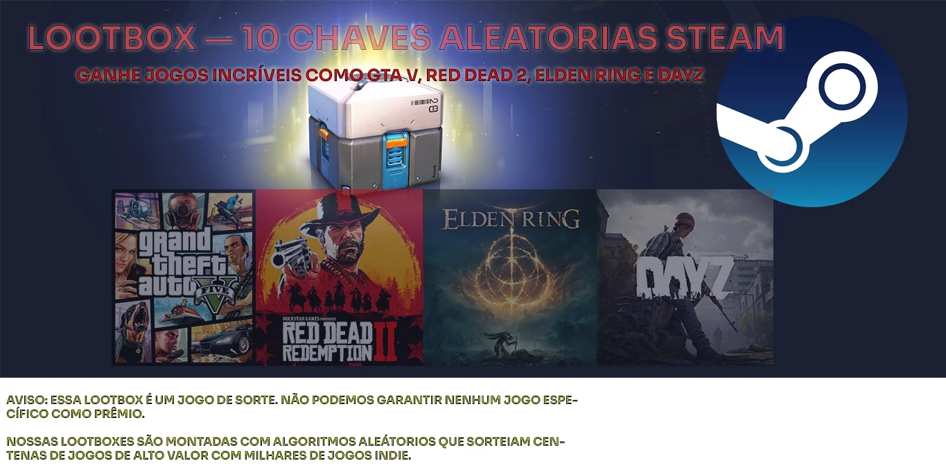 10 Chaves Aleatorias Steam - 10 Steam Random Keys - DFG