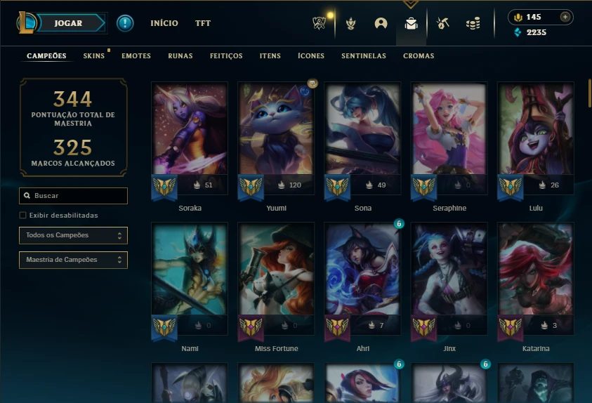 Esmeralda 4 Com 120 Champs E 142 Skins + 5 Prestigios - League Of ...