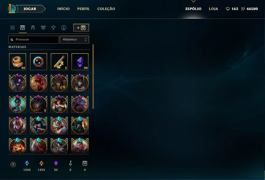 Conta Lol Com Todas As Skins Da Loja E As Legado - League Of Legends - DFG