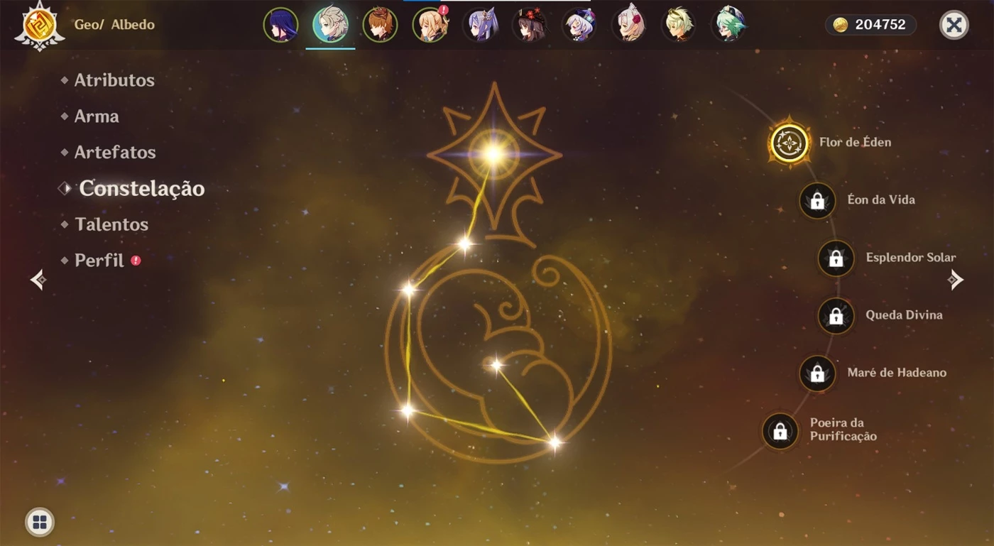 Raiden, Albedo C1, Childe, Hutão, Jean E Keqing + Juramento - Genshin ...