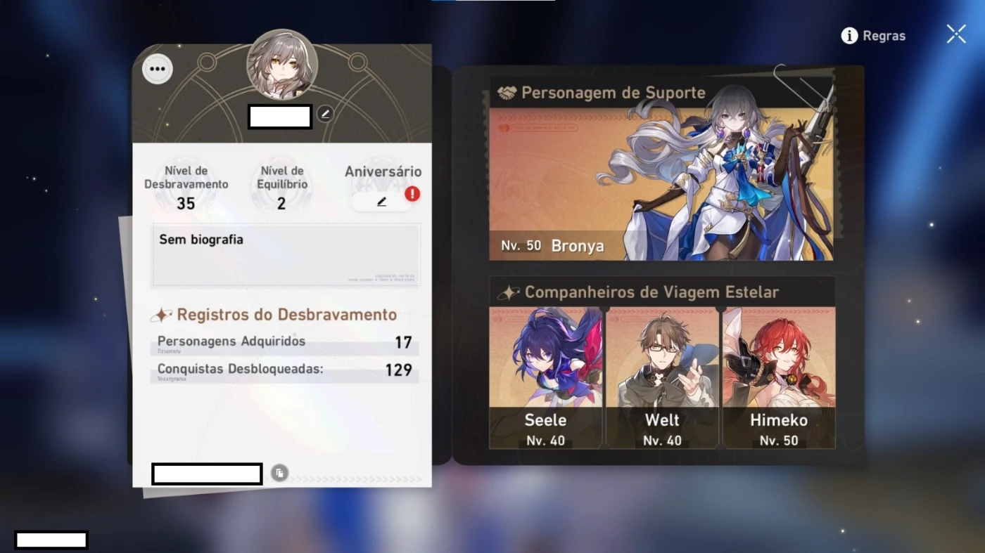 Honkai: Star Rail - Seele + Bronya + Welt + Himeko + Bençao - Outros - DFG