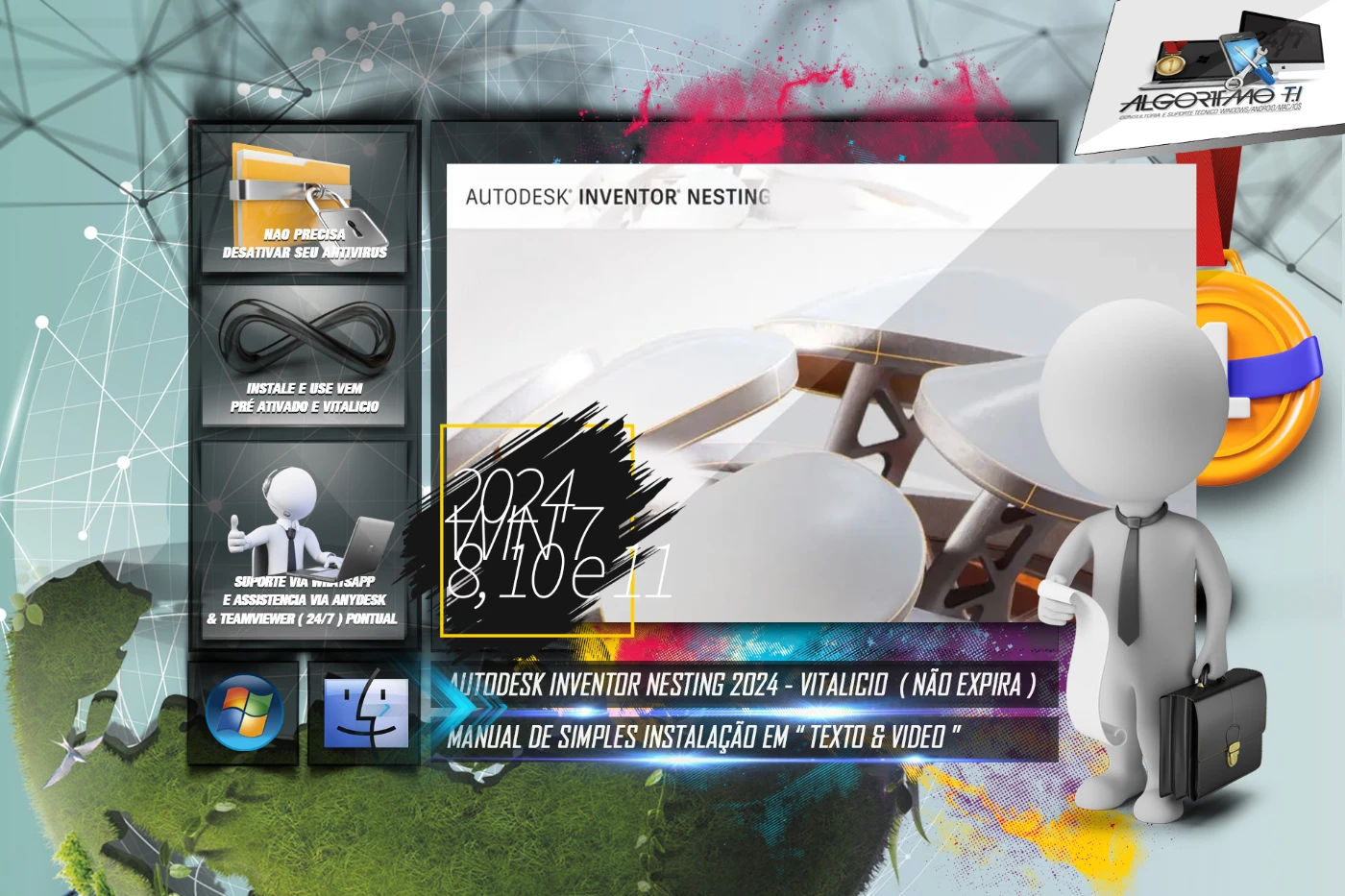 Autodesk Inventor Nesting 2024 - Vitalicio ( Windows ) - Softwares E ...