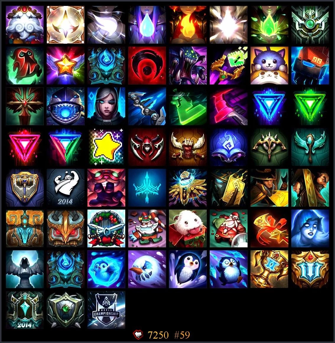 Conta Com 5 Skins Vitoriosas + Skins Ultimate E Icones Raros - League ...