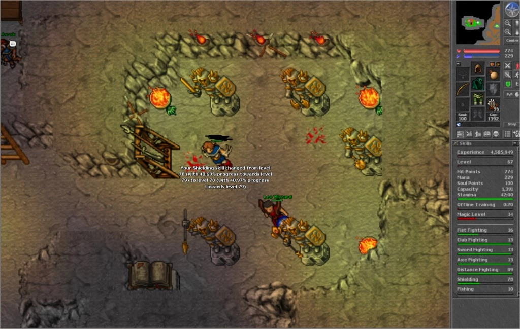 Master Sorcerer 127 - Unitera - Knight Full, Mage Wand Addon - Tibia - DFG