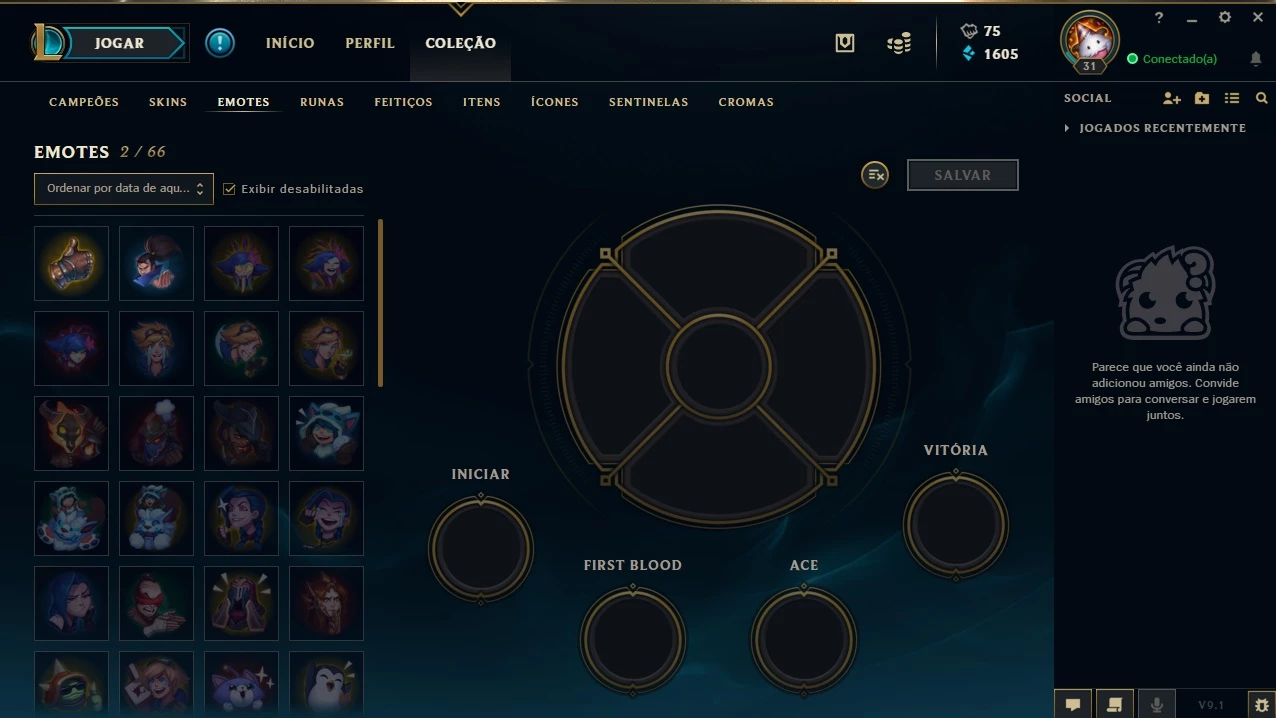 Super Conta Unranked + Ícones Antigos - League Of Legends Lol - DFG