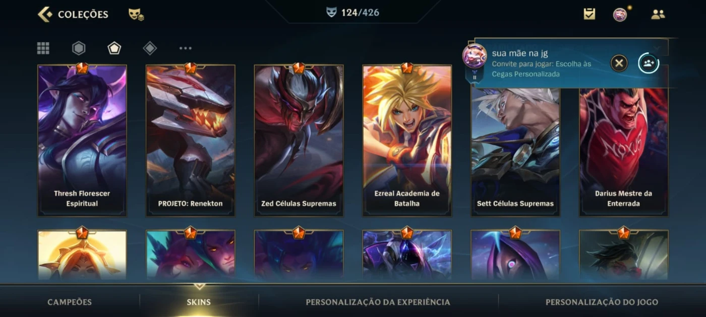 Conta Wildrift 124 Skins, E Skins Exclusivas - League Of Legends: Wild Rift Lol Wr - DFG