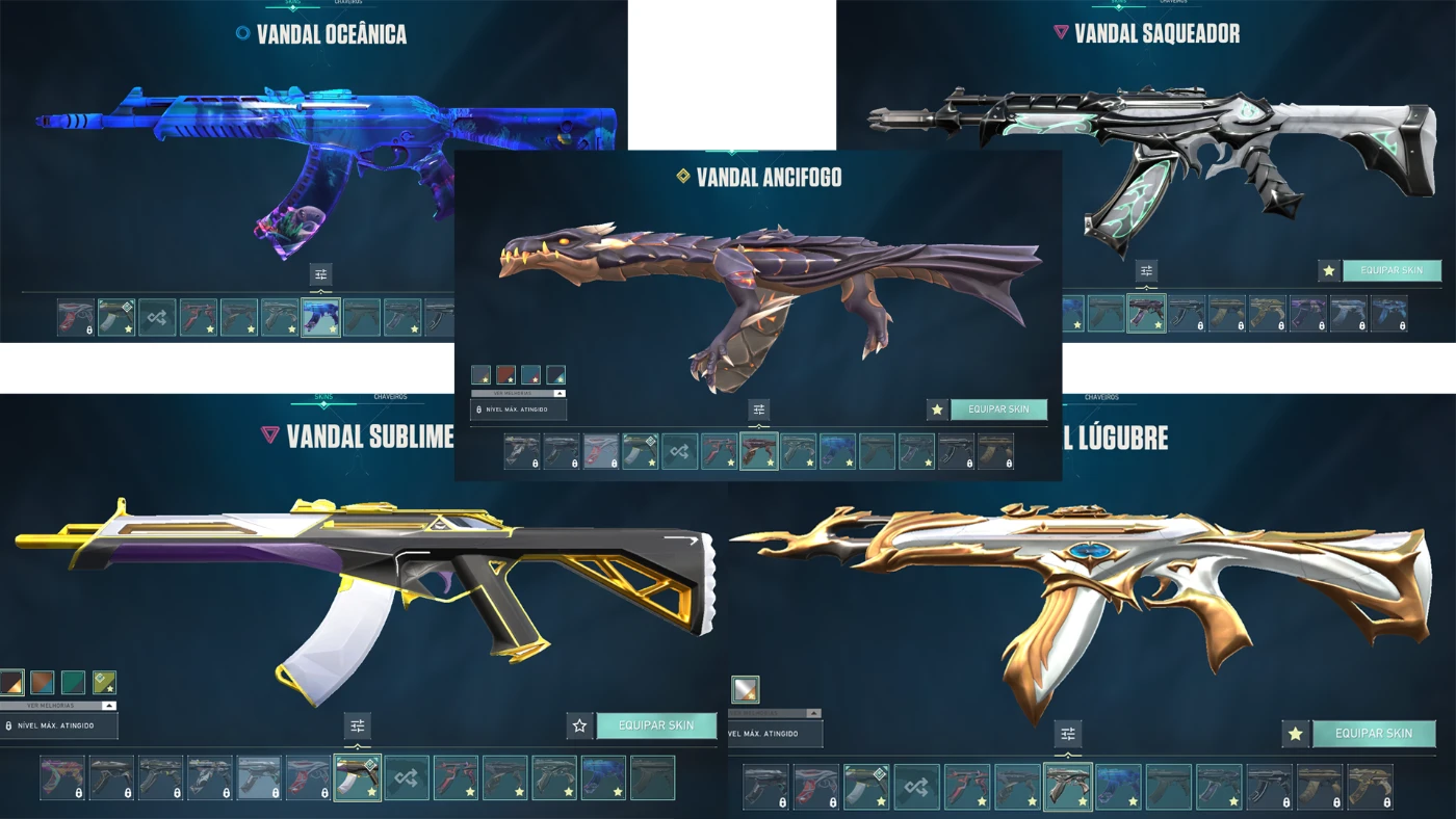 Conta Valorant Faca/Vand Sublime, Phatom Ion E Oni Gold 1 - DFG