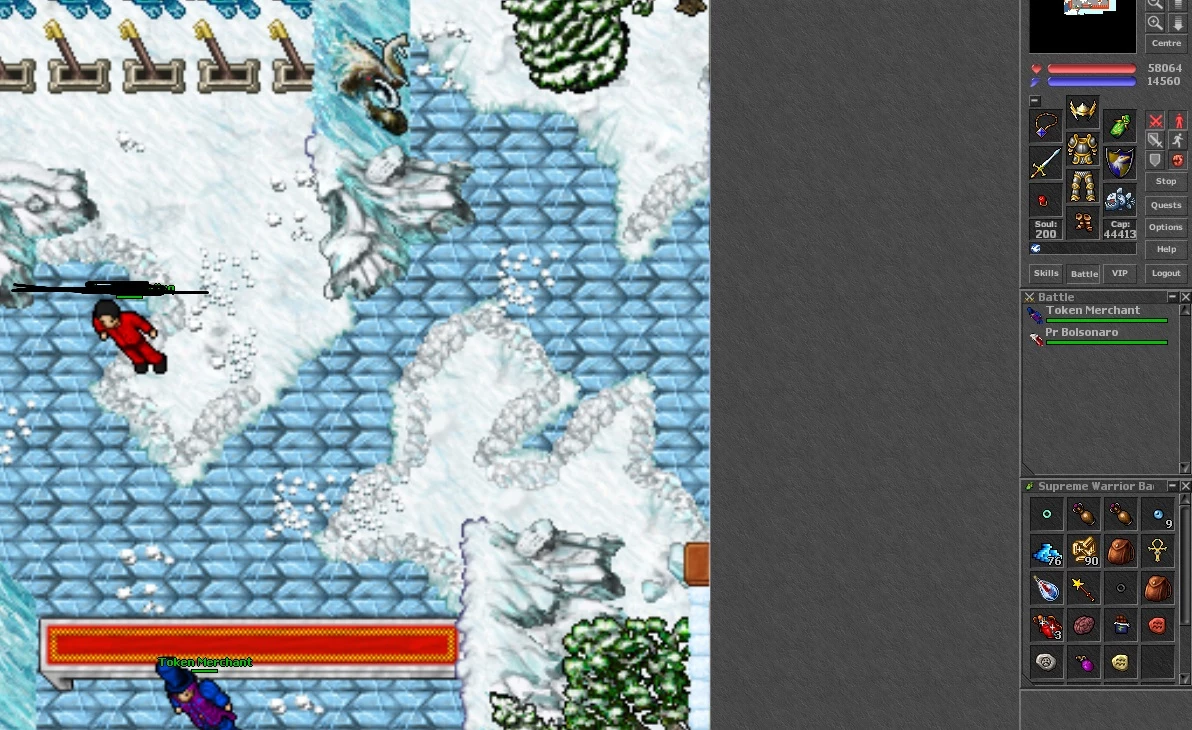 Tibia Baiak Icewar 185 Pontos + Set Full Completo De Ek - DFG