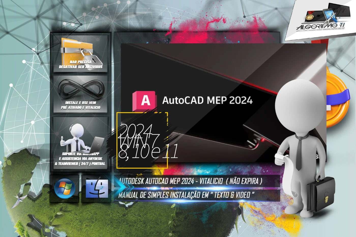 Autodesk Autocad Mep 2024 Vitalicio Windows Softwares E Licenças Dfg