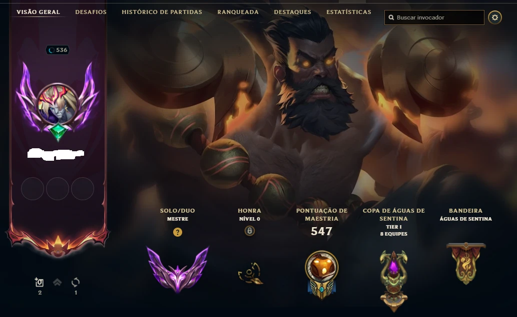 Vendo Conta De Lol, Elo Mestre. 275 Skins. - League Of Legends - DFG