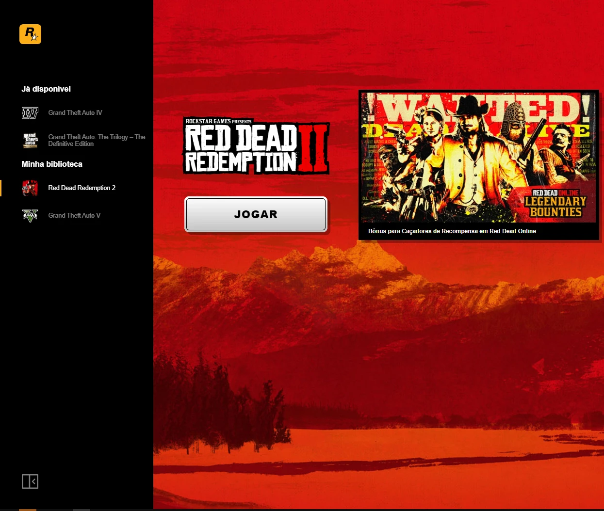 Conta Rockstar Games Red Dead Redemption 2 E Gta V Fa - DFG