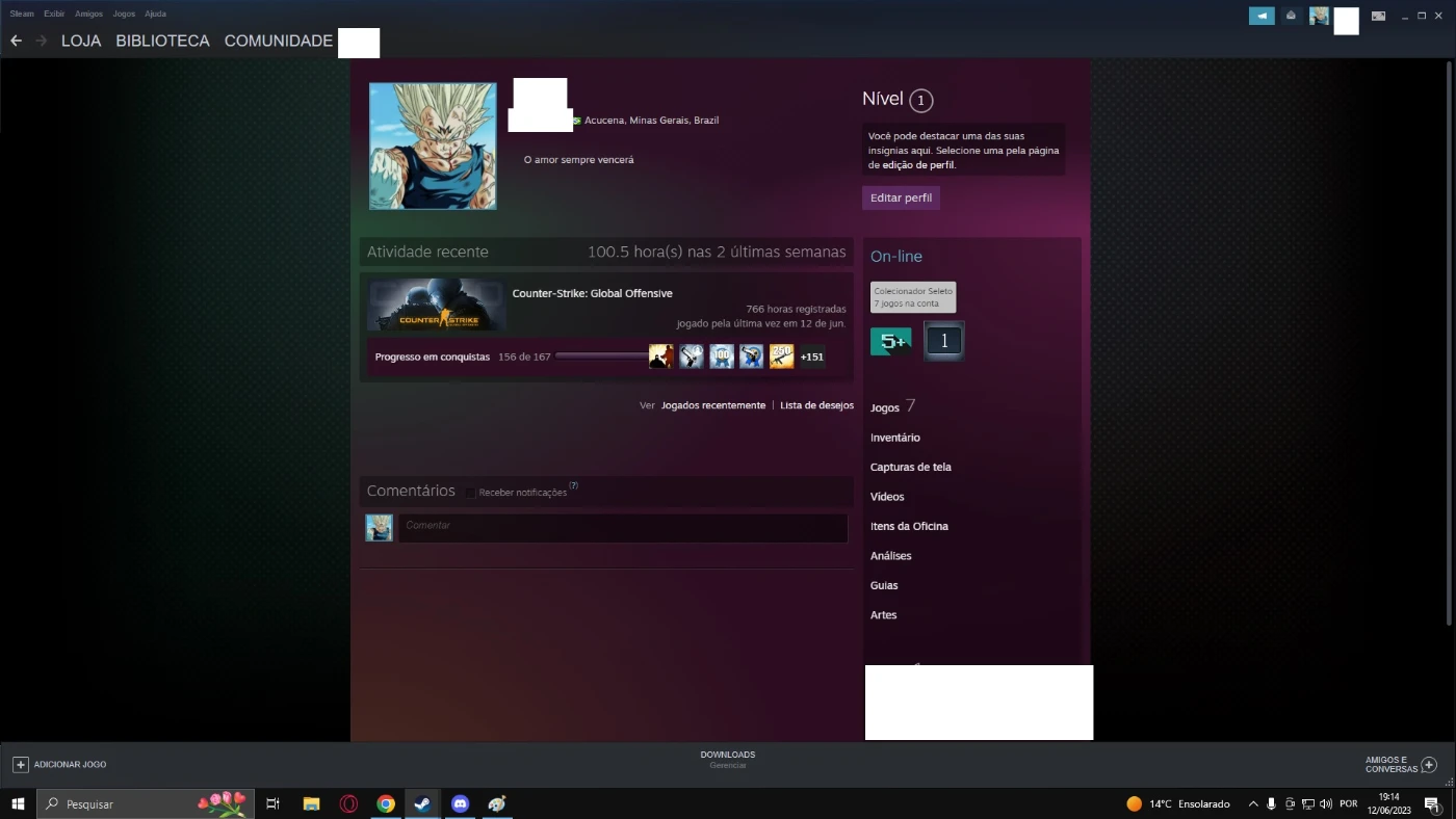 Conta Cs Go Quase 1K Horas 1 Ano De Steam Com Prime - Counter Strike - DFG