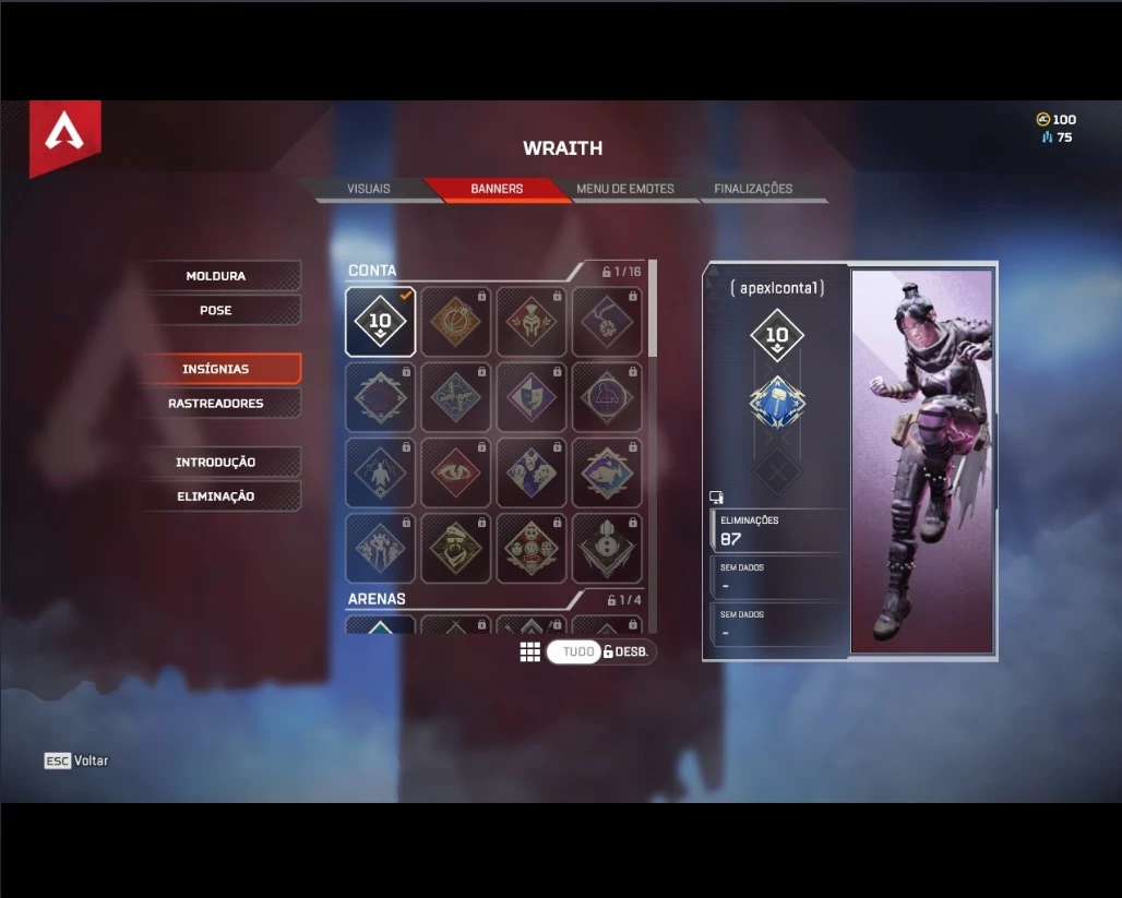 Conta Apex /20 Kill 4K Damage Pathfinder/3K Dano Wraith - Apex Legends - DFG