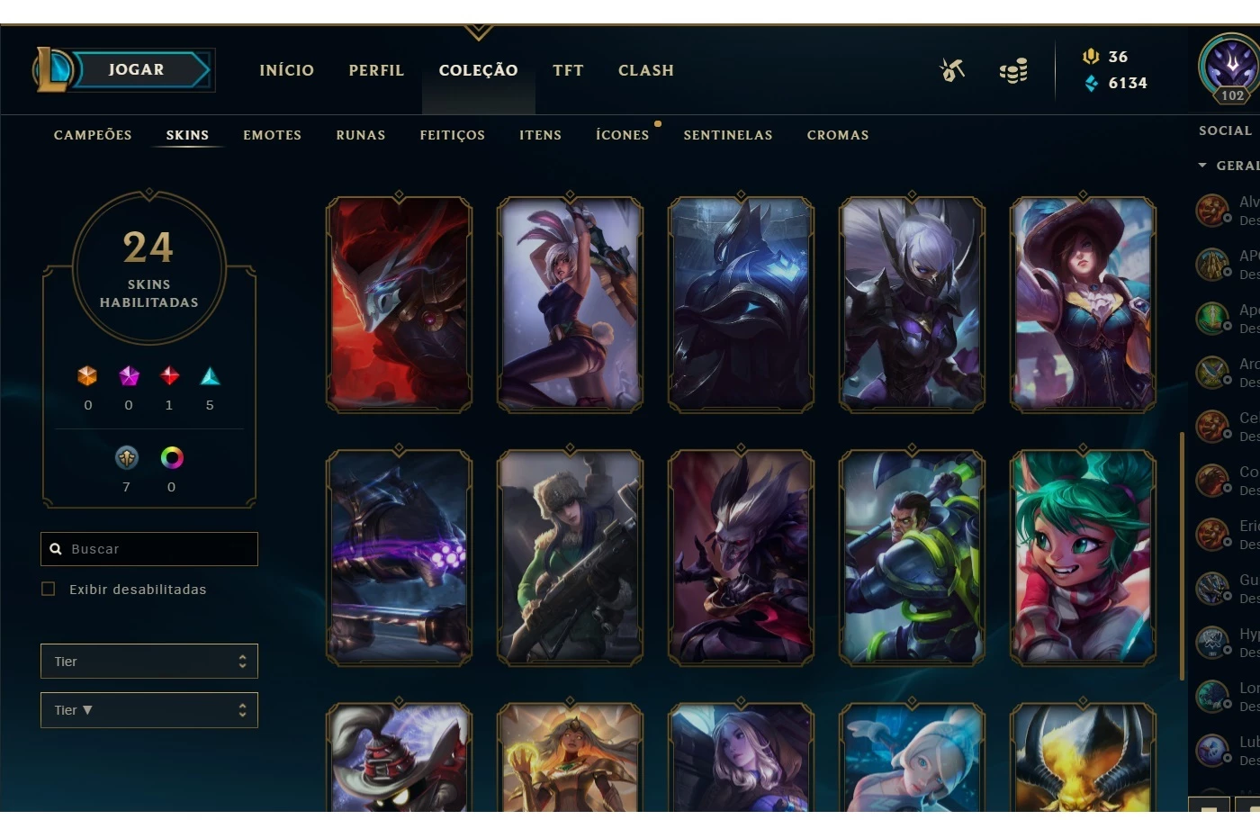 Conta Lol 55 Skins Raras - League Of Legends - DFG