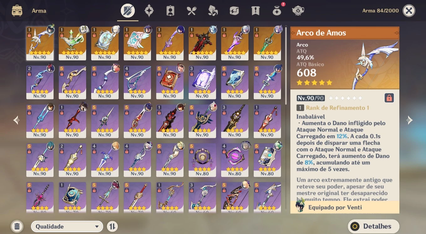 Conta Genshin Impact Ar60 Todos Os Arcontes - DFG