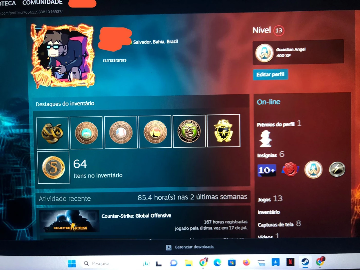 Csgo Prime + 7 Medalhas - Counter Strike - DFG