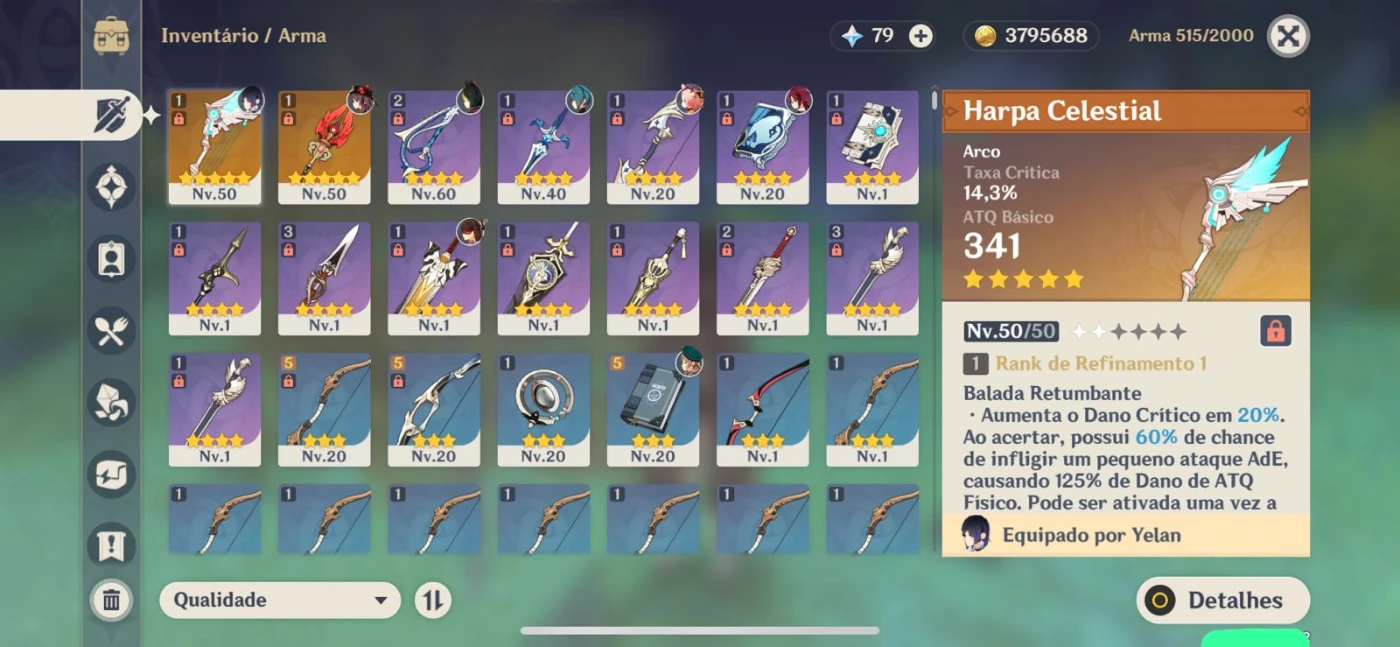 Ar33 Hutao + Homa, Yelan + Harpa E Tighnari C1 - Genshin Impact - DFG