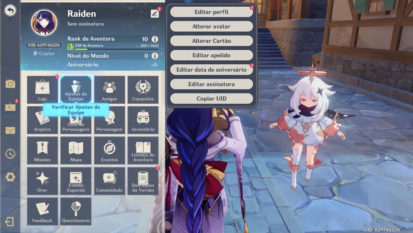 Raiden, Mona E Andarilho - Genshin Impact - DFG