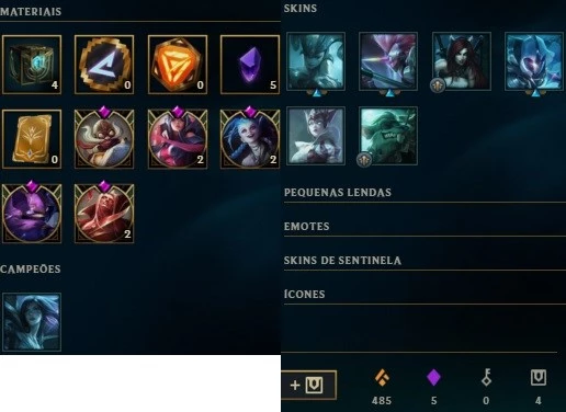 Conta Lol - Gold 4 - 91 Champions - 33 Skins - 5 Gemas - League Of ...