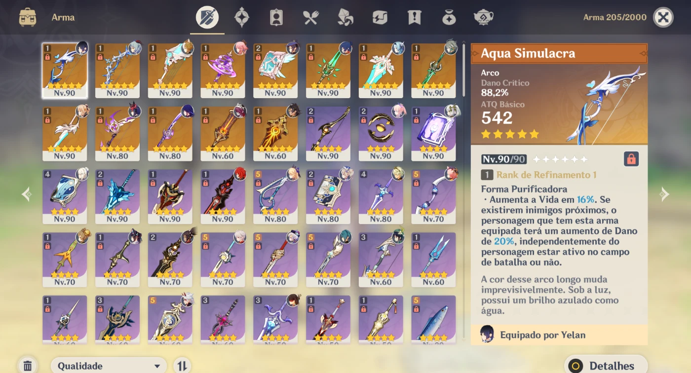 Conta Genshin Impact Ar 59, 17 Personagen 5* + Honkai Junto. - DFG