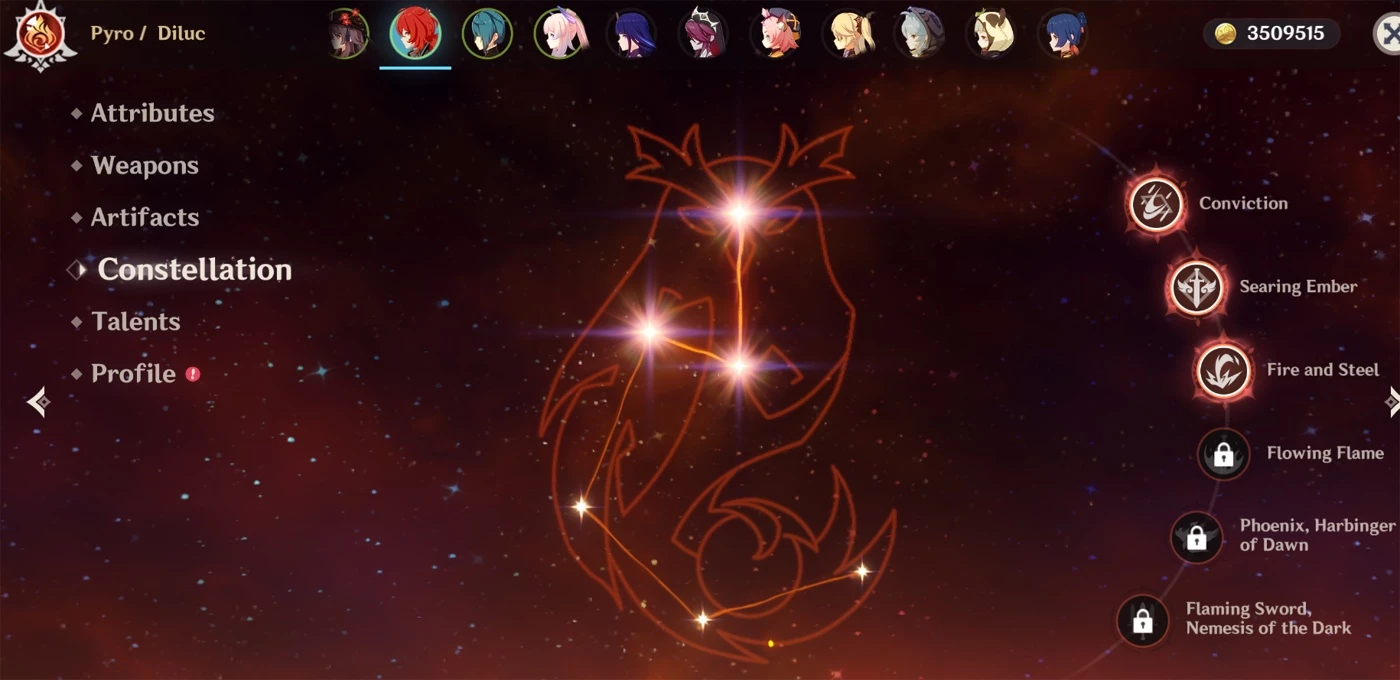 Hu Tao, Diluc C3, Sangonomiya Kokomi C1, Raiden Shogun, Qiqi - Genshin ...