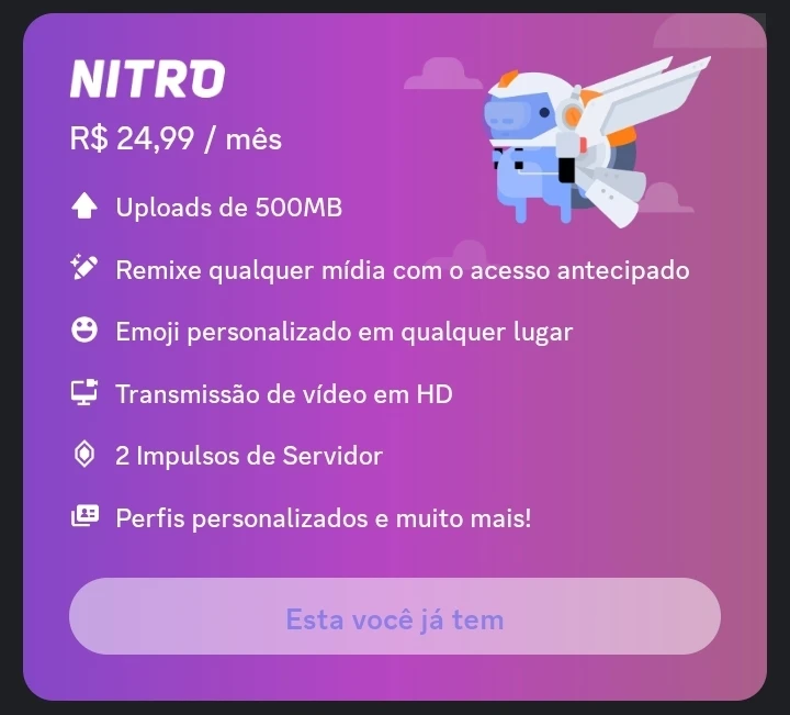 Nitro Mensal Discord - Outros - DFG