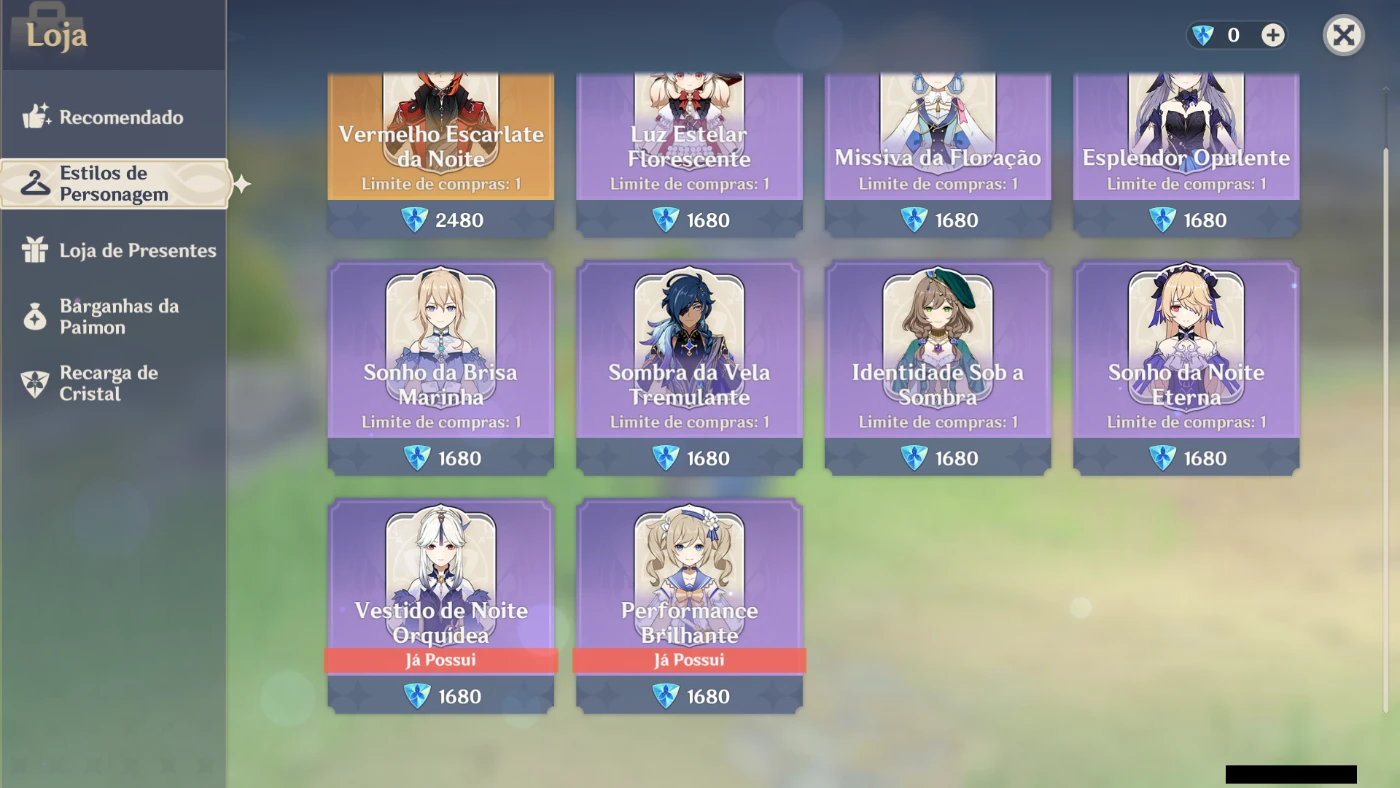 Genshin Impact - Ar56 8 Personagens T5 E 6 Armas T5+17 Tiros - DFG