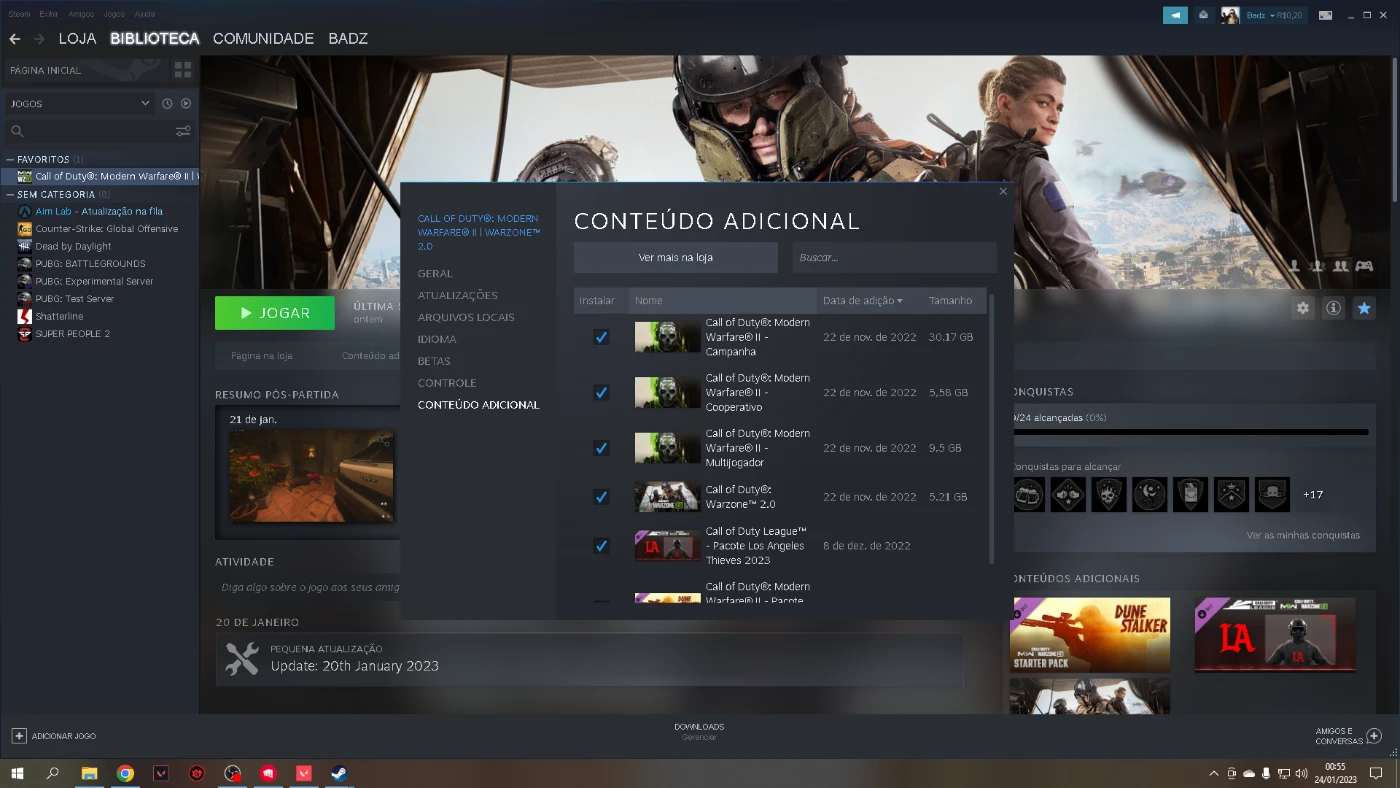 Conta Steam Com Mwii 2022 - Call Of Duty Cod - DFG