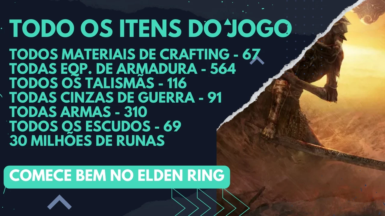 Elden Ring - Todos Os Itens Do Jogo + 30 Milhões De Runas - DFG