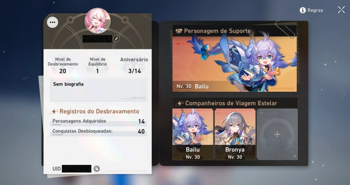 Honkai Star Rail Conta Com Bronya + Bailu (Pity Garantido) - Genshin ...