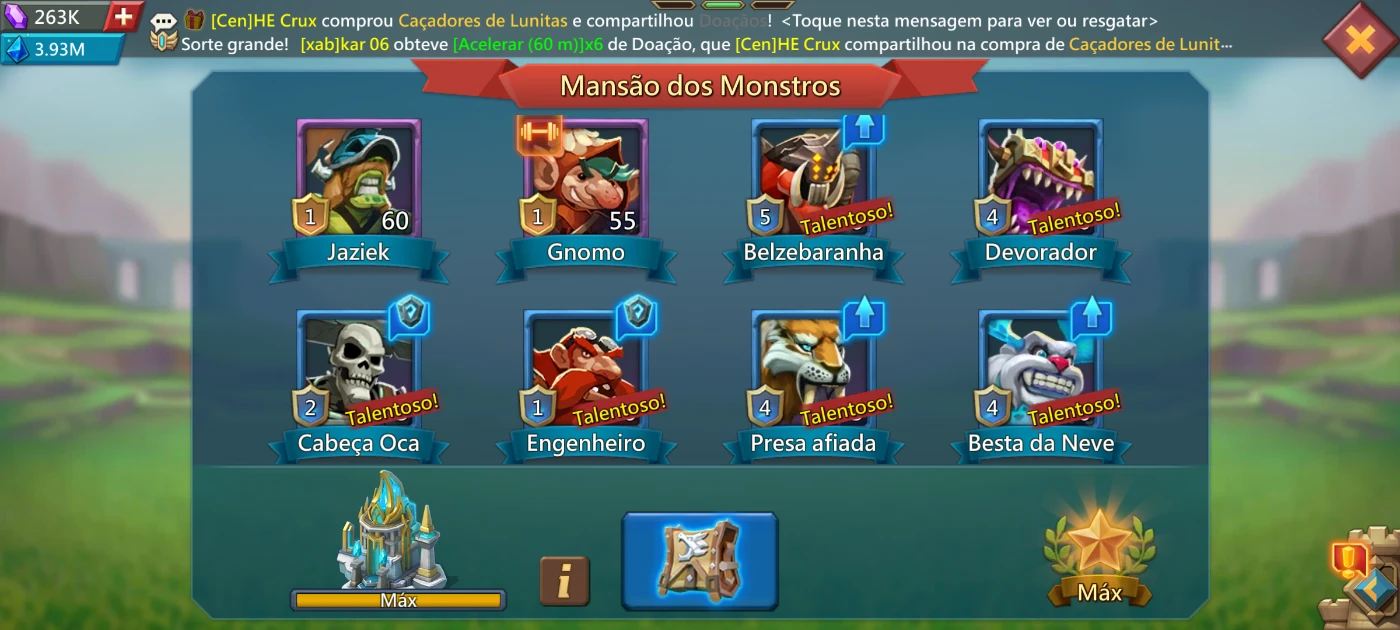 Conta Lords Mobile E Evoluindo Com 521 Milhões De Poder - DFG