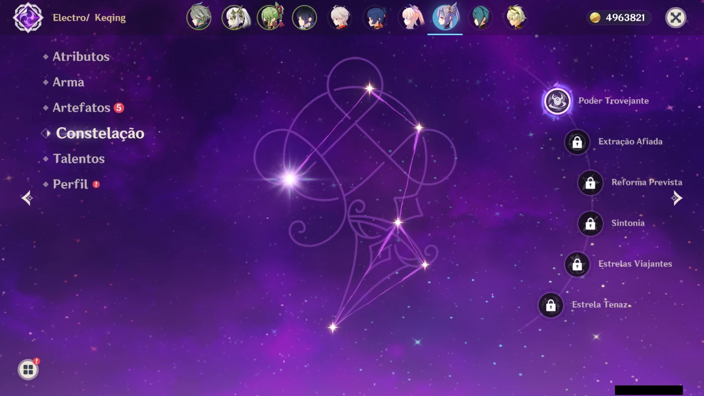 Genshin Impact - Ar56 , 9 Personagens T5 E 6 Armas T5 - DFG