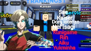 Contas De Blue Lock Lvl 10 Kaiser,Don Lorenzo, Kunigame - Roblox - DFG