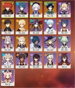 Conta Genshin Albdo + Diluc + Venti + Qiqi + Zhongli + Mona - Genshin ...