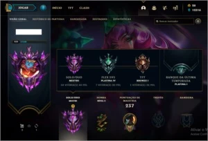 Conta Lol Mestre (Emotes Mestre Qiyana Aphelios) - League Of Legends - DFG