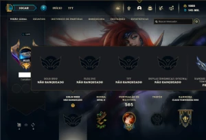 Unranked Com Todos Os Champs E 200 Skins ( Top / Adc ) - League Of Legends Lol - DFG