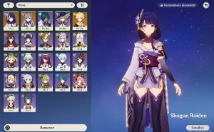 Raiden Shogun + Engulfing Lightning + Personagem 5 Estrelas - Genshin ...