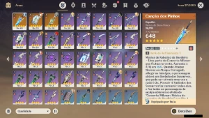 Genshin Impact - Ar48 , 8 Personagens T5 E 3 Armas T5, Alhai - DFG