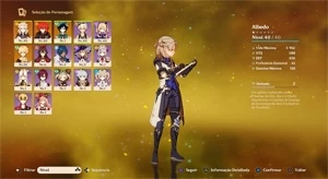 Genshin Impact Ar 20 Com Albedo Diluc E Venti - DFG